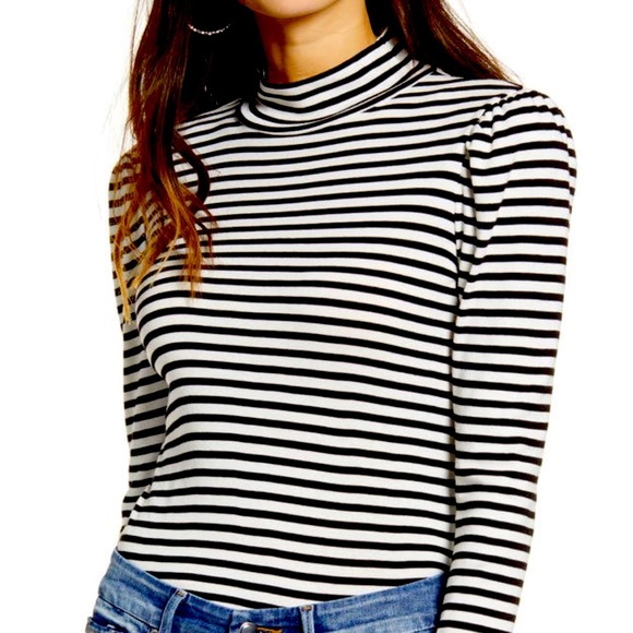 Splendid | Sweaters | Splendid Wyatt Stripe Mock Neck Top | Poshmark
